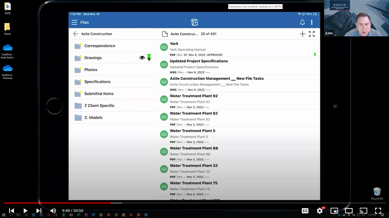 Product Showcase - Asite's Mobile App